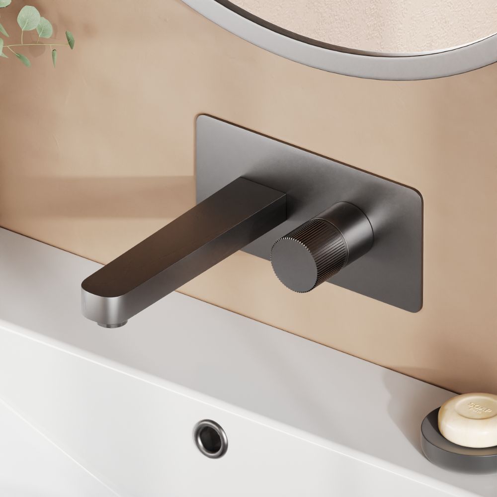 HB Koko Wall Mounted Basin Mixer - Select Colour — Bathroom Nation