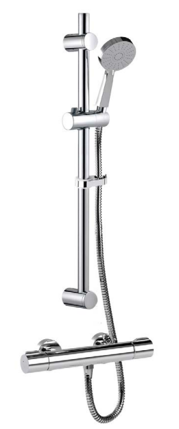 ATC Puro Round Bar Slide Rail Kit - Chrome — Bathroom Nation