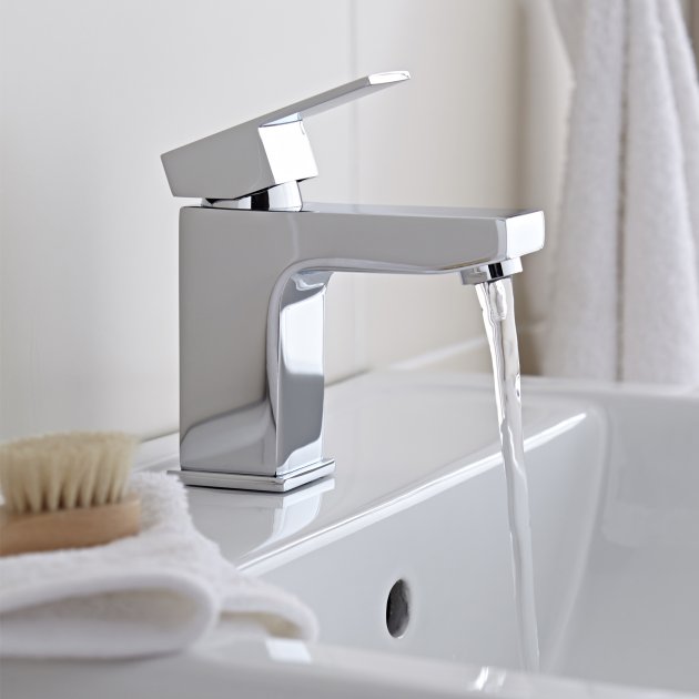 KV Element Mono Basin Mixer with Click Waste - Chrome — Bathroom Nation