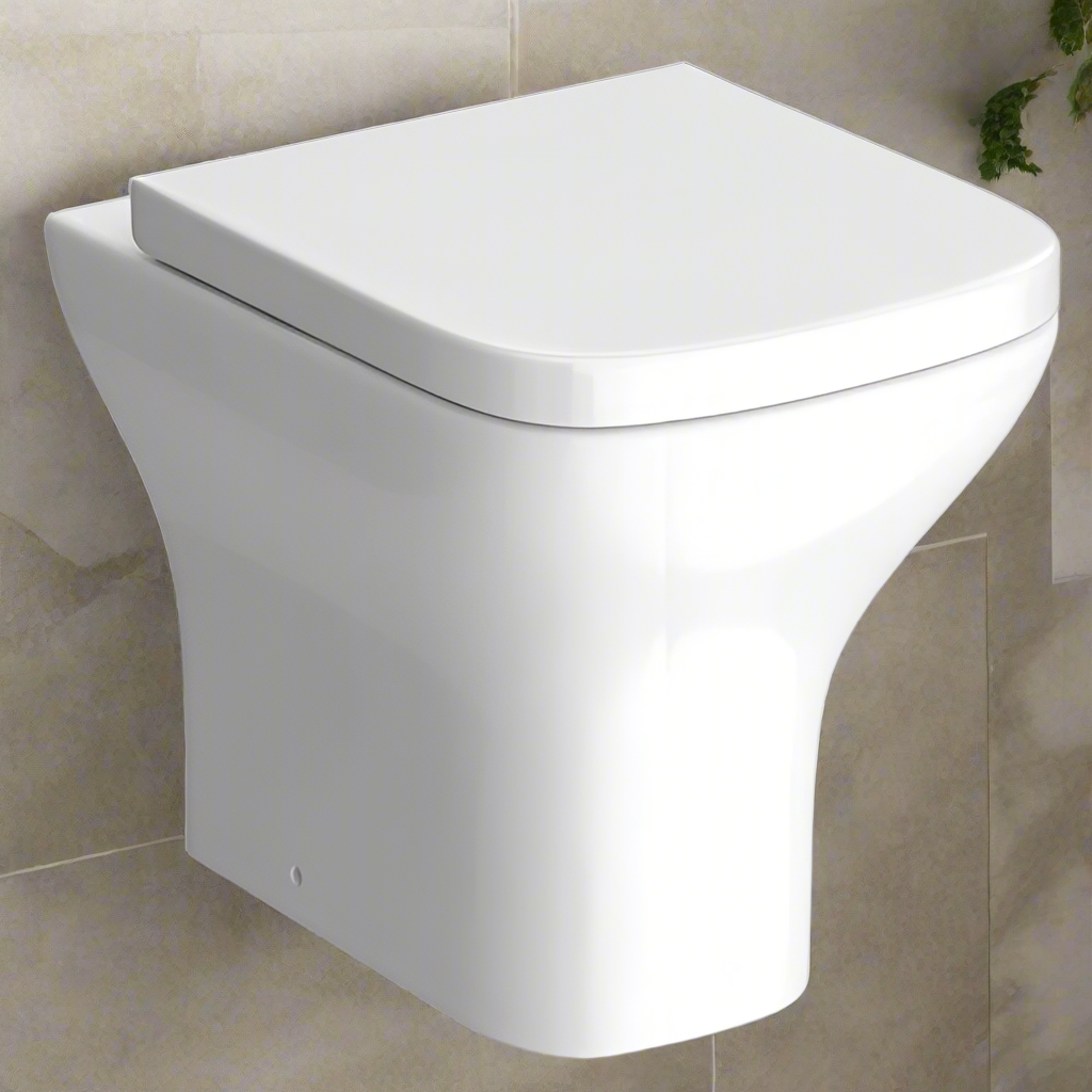 KV Project Square Back to Wall WC Pan with Soft Close Seat — Bathroom ...