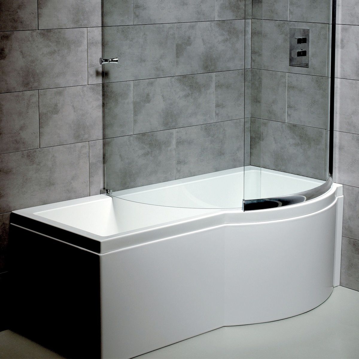 Carron Urban P-Shape Shower Bath - Select Size/Hand — Bathroom Nation